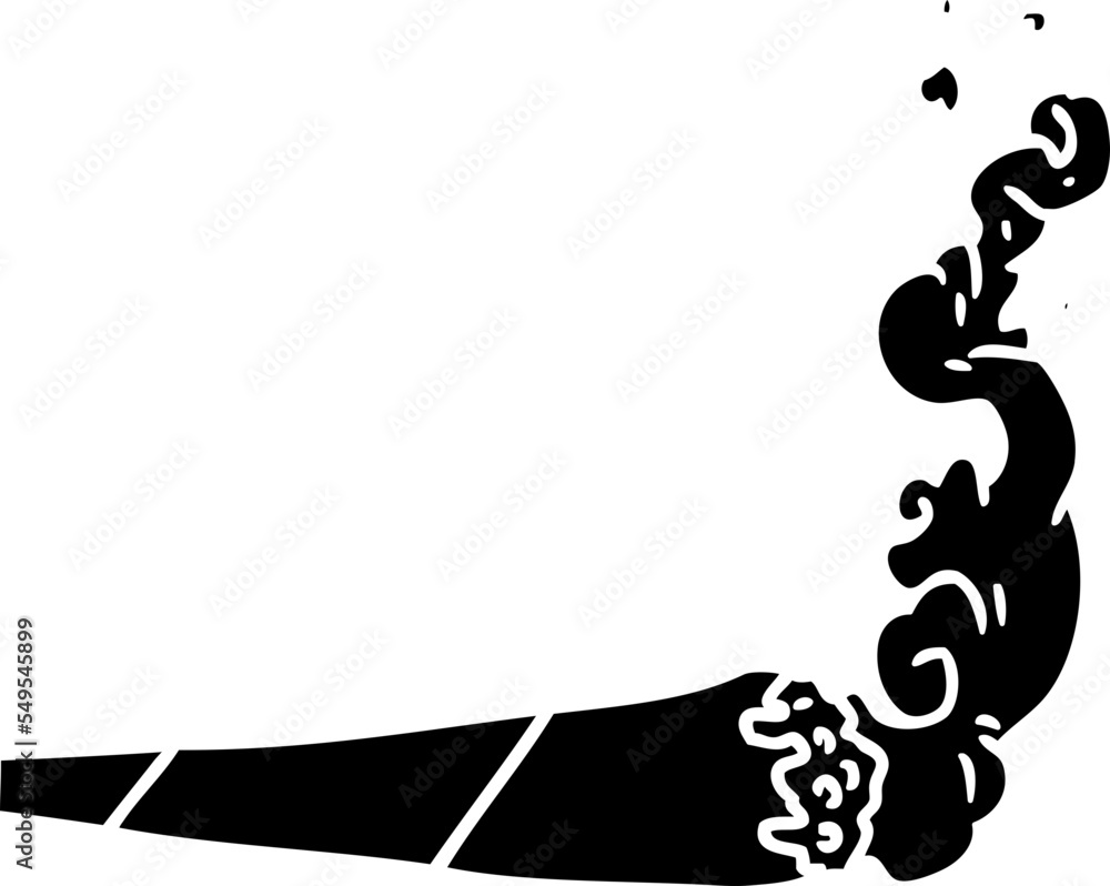 line drawing of a marijuana joint Stock Vector | Adobe Stock