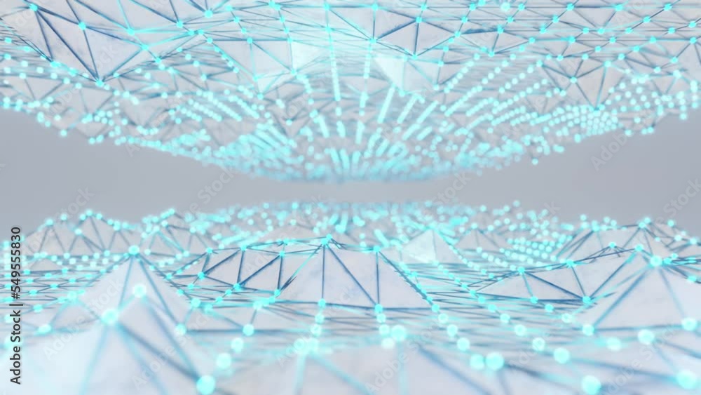 3d bg data flow concept, sci-fi background digital space. Blue high ...