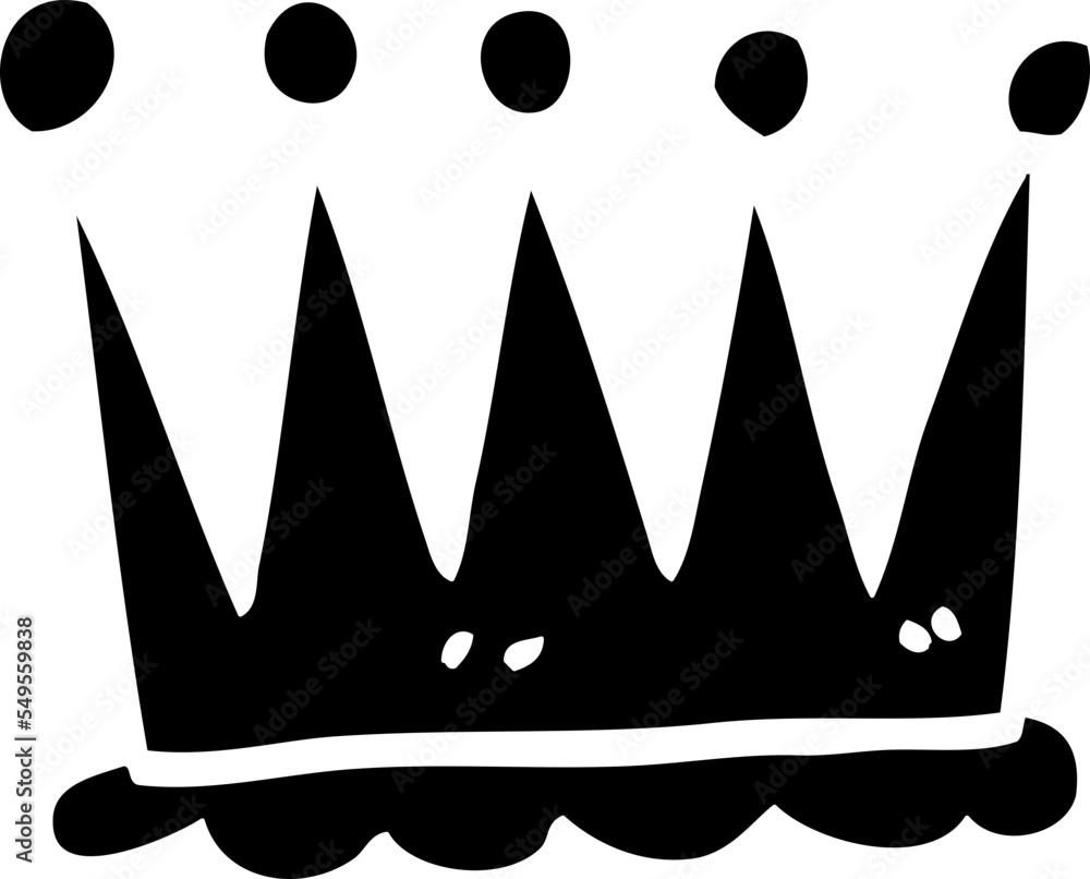 simple outline cartoon crown Stock Vector | Adobe Stock