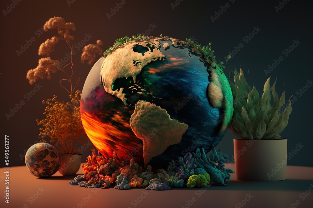 Sustainability in the face of global warming still life earth model ...