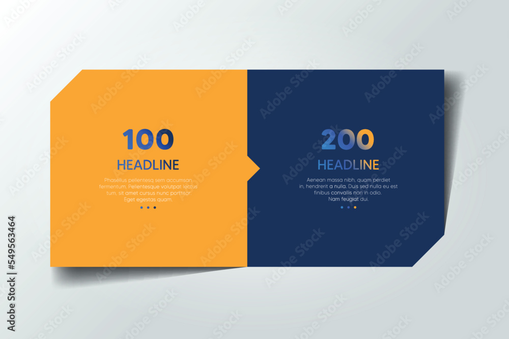 2 step template, banner, infographic, diagram, chart, column. Stock ...