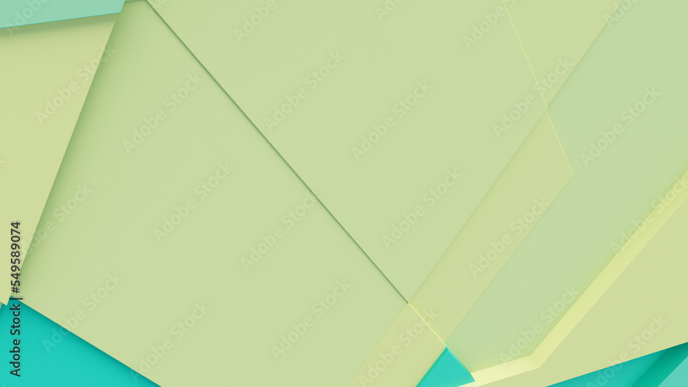 Turquoise and Yellow Tech Background with a Geometric 3D Structure ...