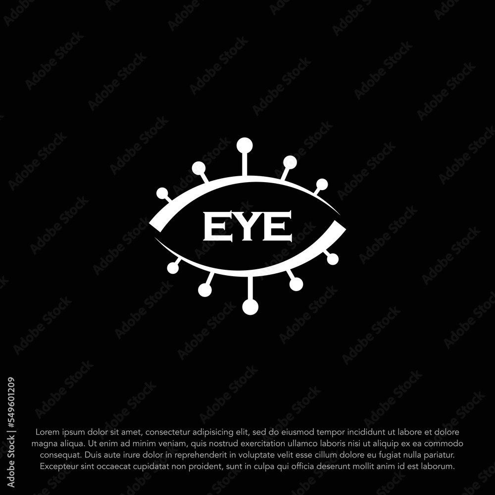 Eye, Sun and Moon abstract logo set, branding design template, trendy ...