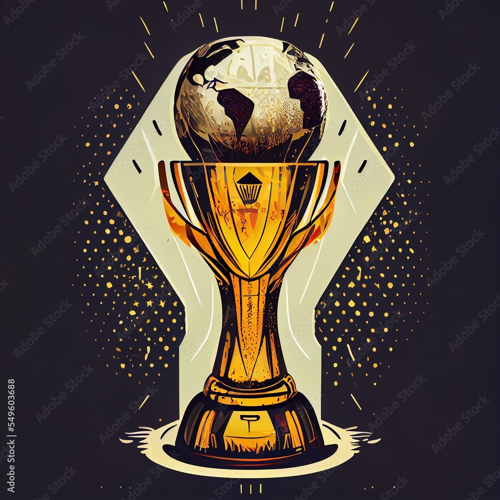 Soccer football world cup trophy illustration Stock Illustration ...