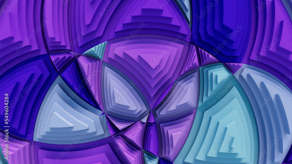 Purple and Turquoise Tech Background with a Geometric 3D Structure ...