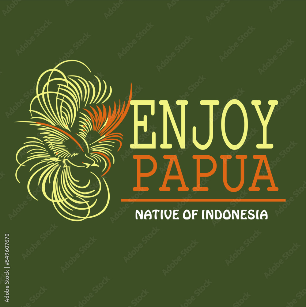 art design and typography of papua culture Stock Vector | Adobe Stock