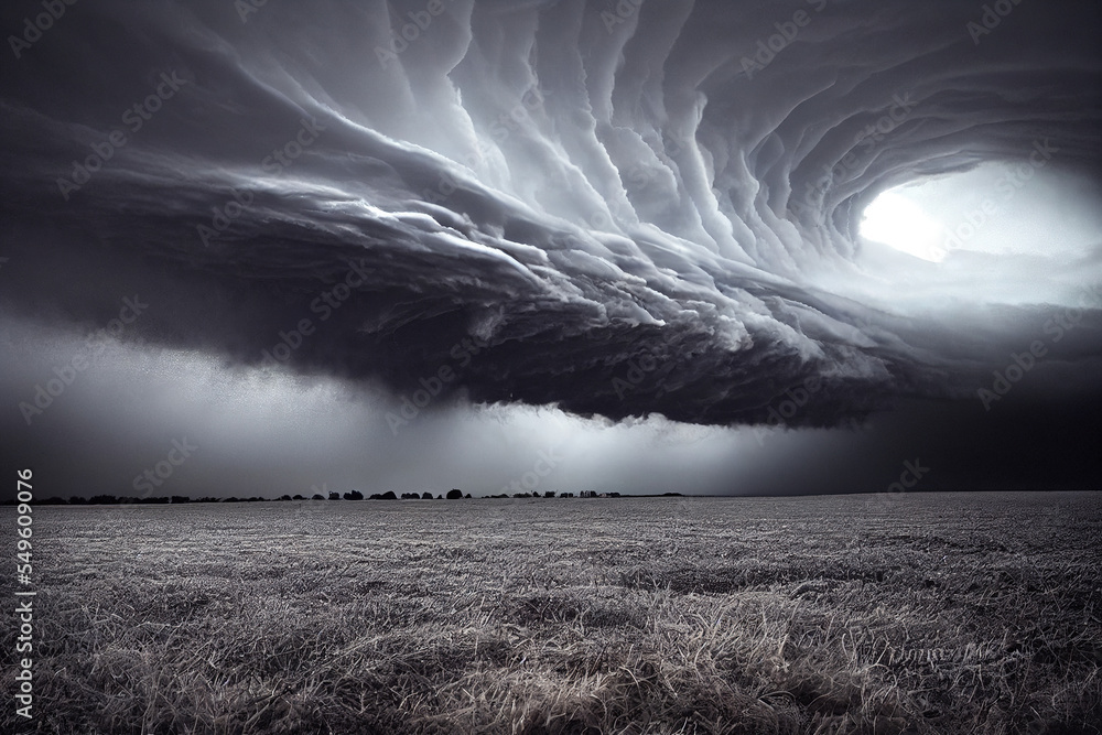 Extreme weather. Photorealistic digital art. Stock Photo | Adobe Stock