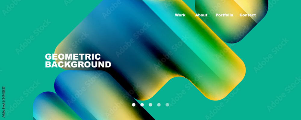 Geometric fluid shapes with liquid colors abstract background. Vector ...