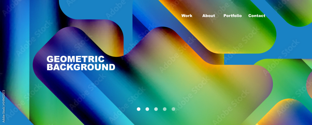 Geometric fluid shapes with liquid colors abstract background. Vector ...