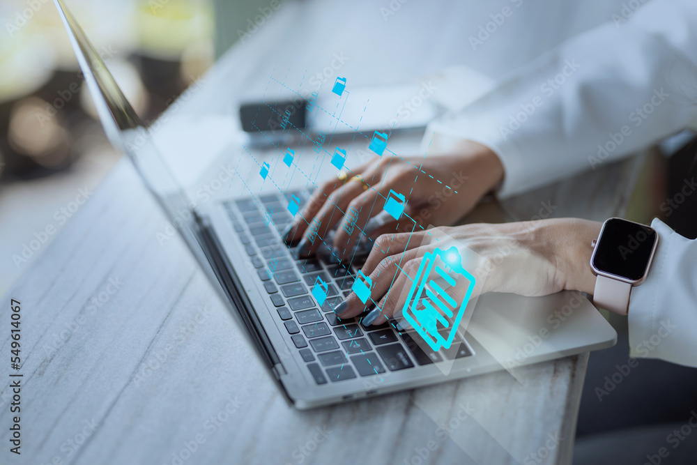 FTP(File Transfer Protocol) files receiver and computer backup copy. File sharing isometric ...