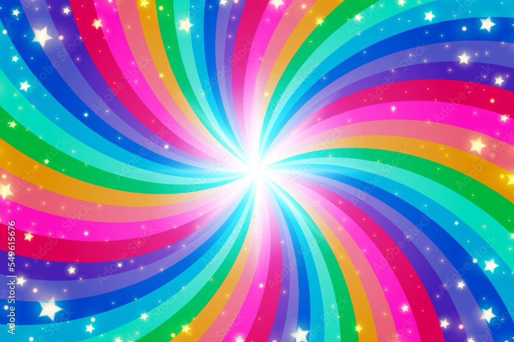 Colorful Stars And Swirls