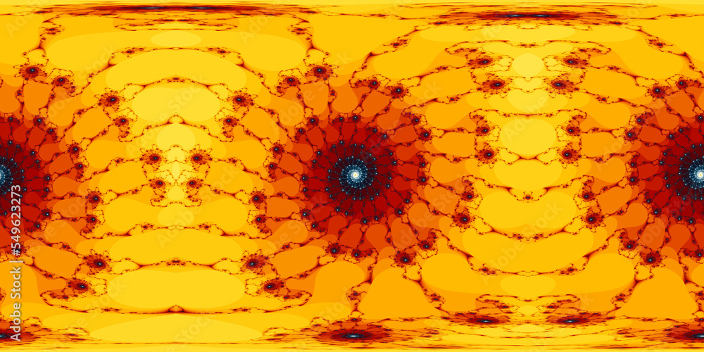 360 degree background with infinite 2d mandala fractals ...