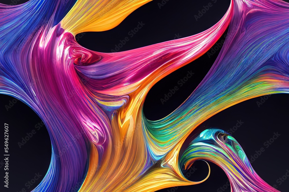 Colorful Iridescent Shiny Swirling Oil Colors Seamless Repeating ...