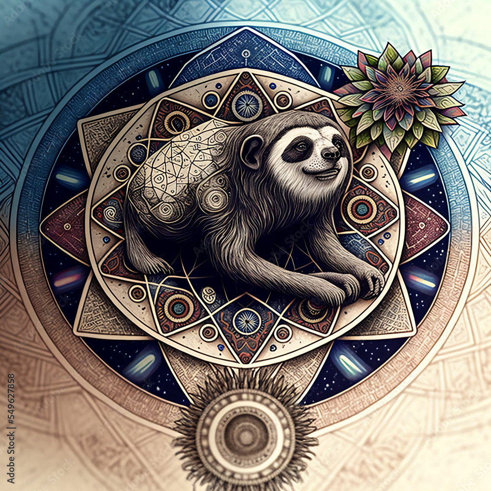 Krafttier Faultier, made by AI, künstliche Intelligenz Stock ...