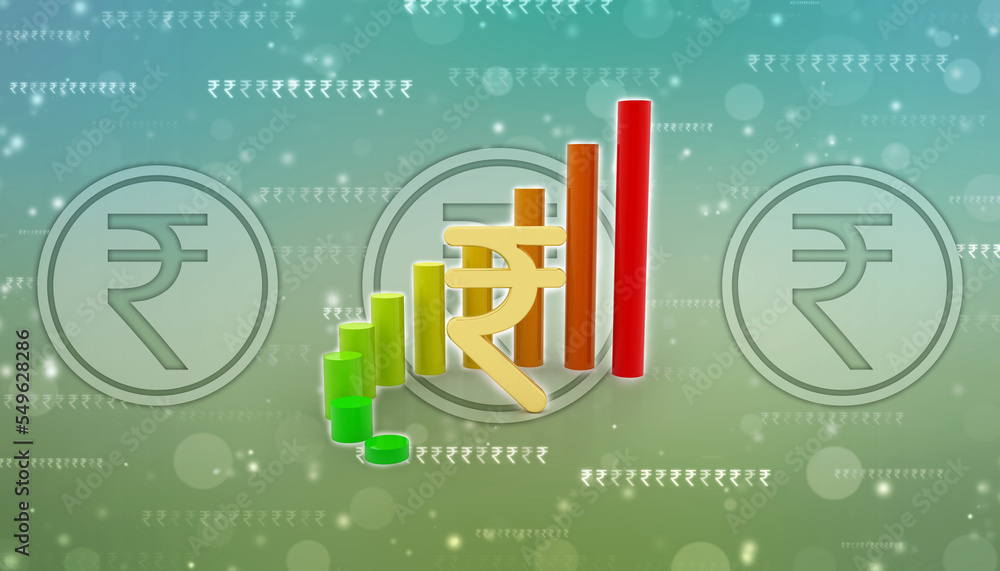 Indian rupee background, Stock market background with Indian rupee ...