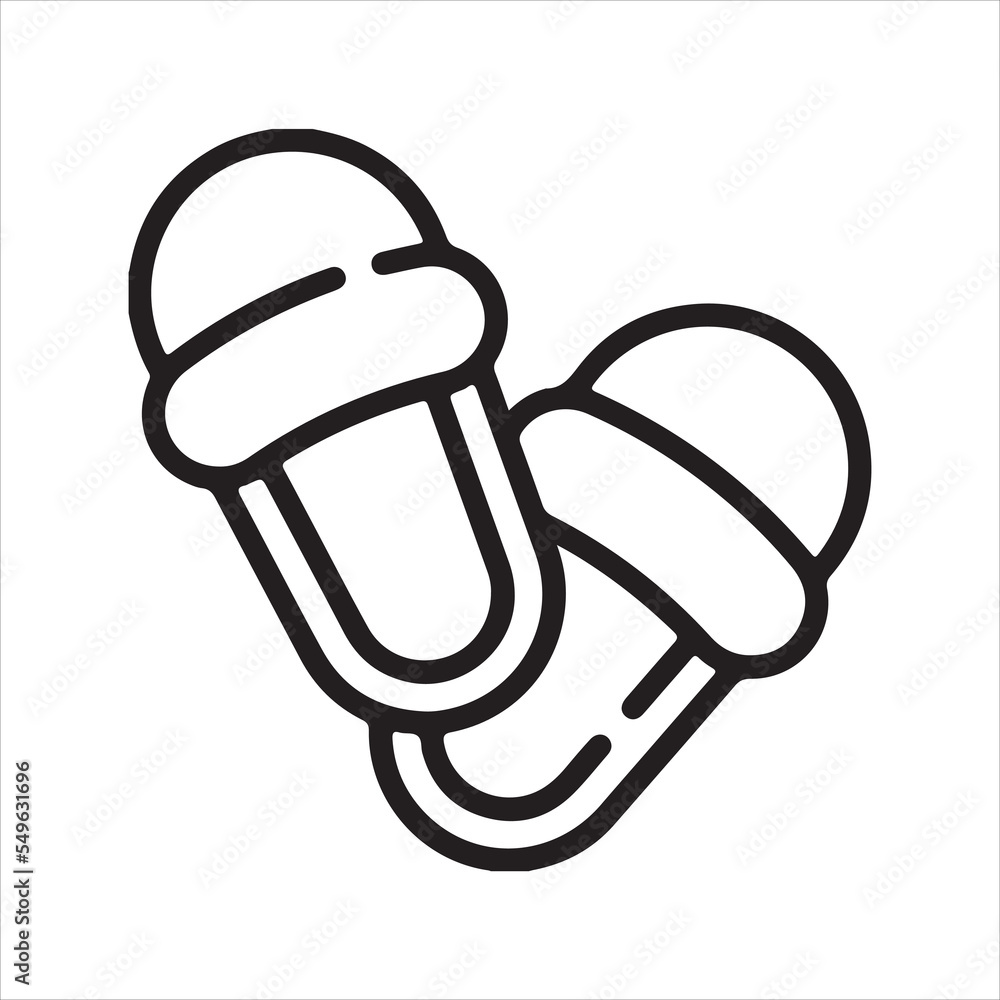 Slippers icon template black color editable. Slippers icon symbol Flat ...