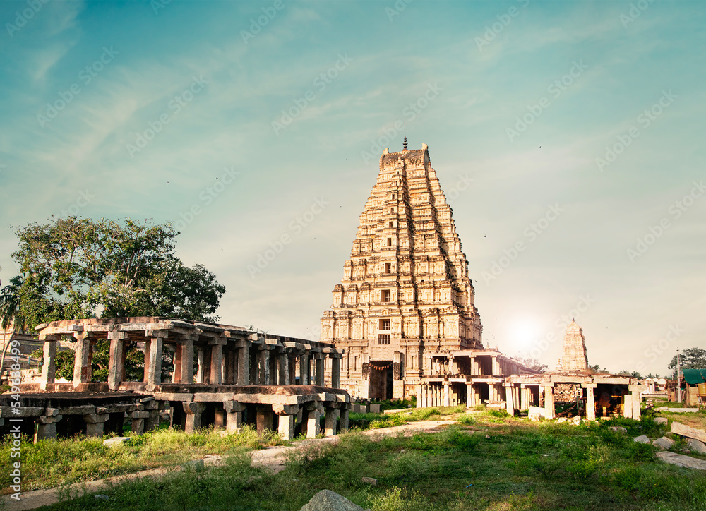 Magnificent View of Sree Virupaksha Temple, Hampi, INDIA, KARNATAKA ...