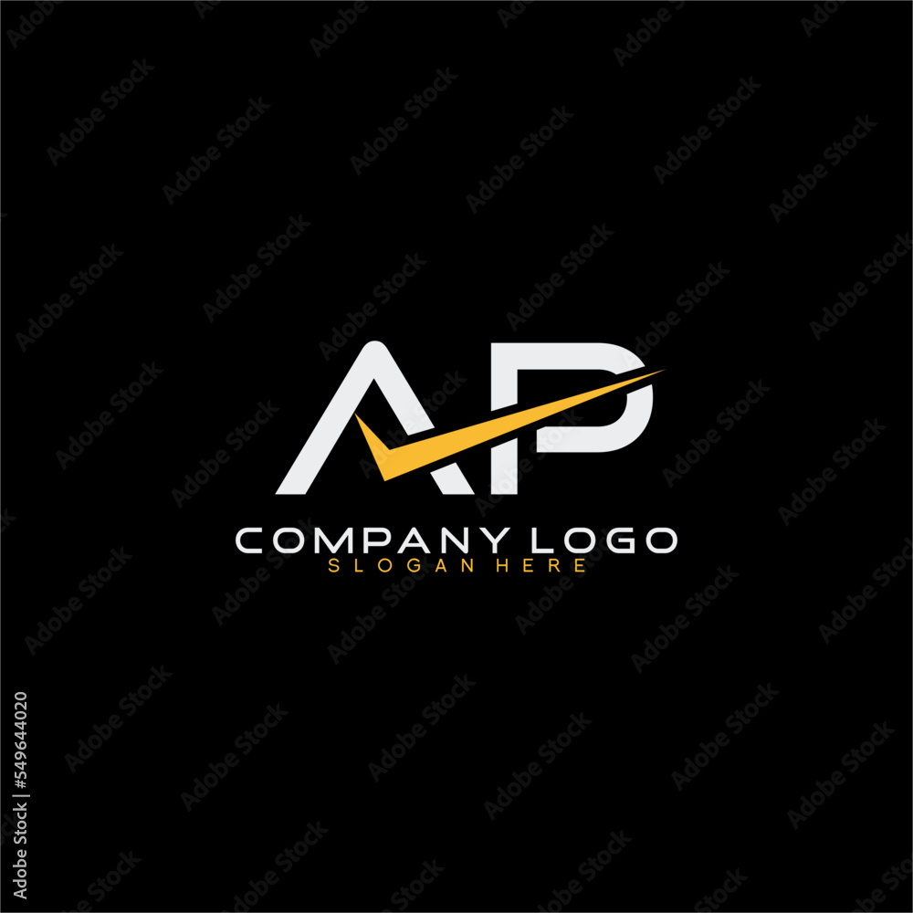 Letter A and P vector logo design with checklist sign. Stock Vector ...