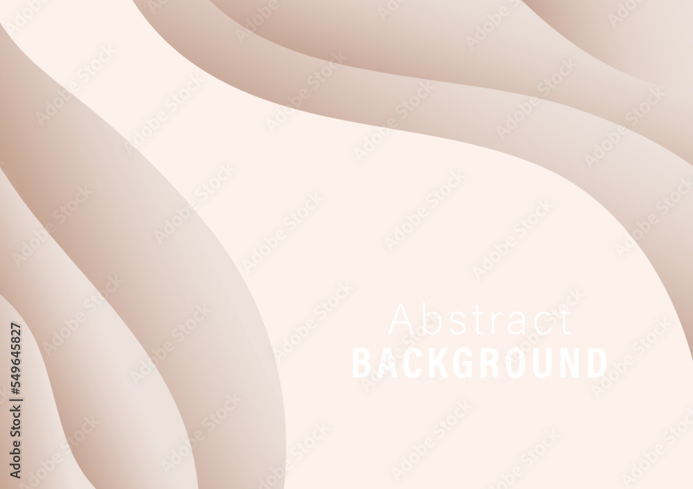 Abstract gradient background, biege gradient color, smooth cream wave ...