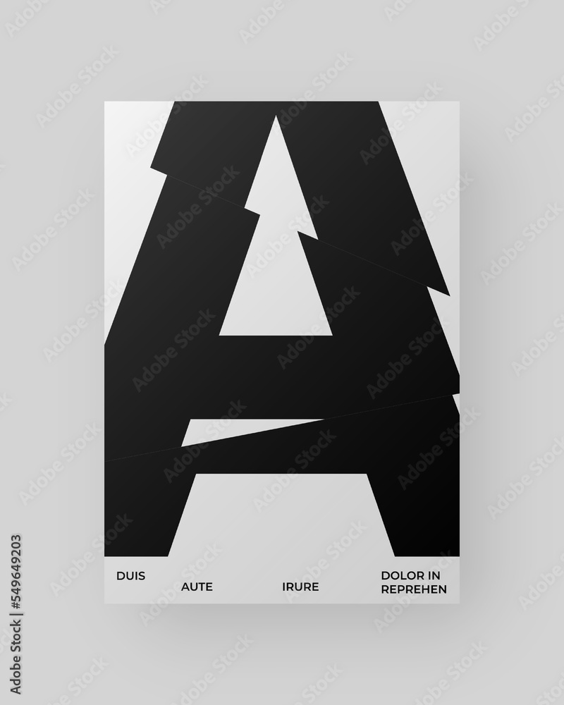Abstract Poster Design. Vertical A4 format. Modernism brochure ...