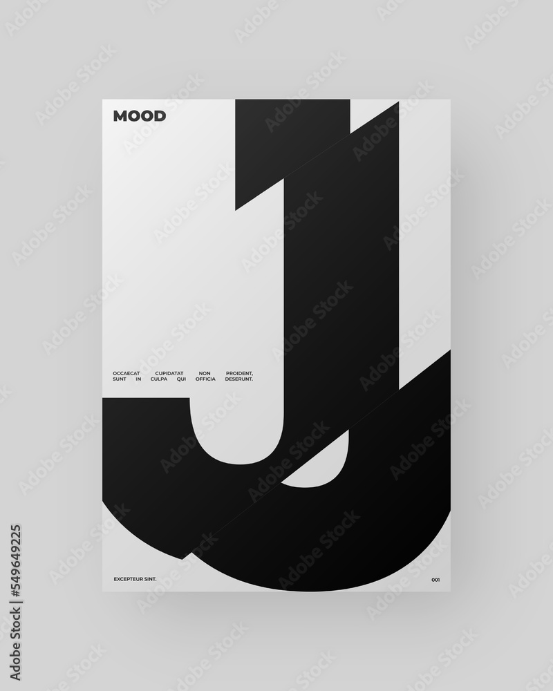 Abstract Poster Design. Vertical A4 format. Modernism brochure ...