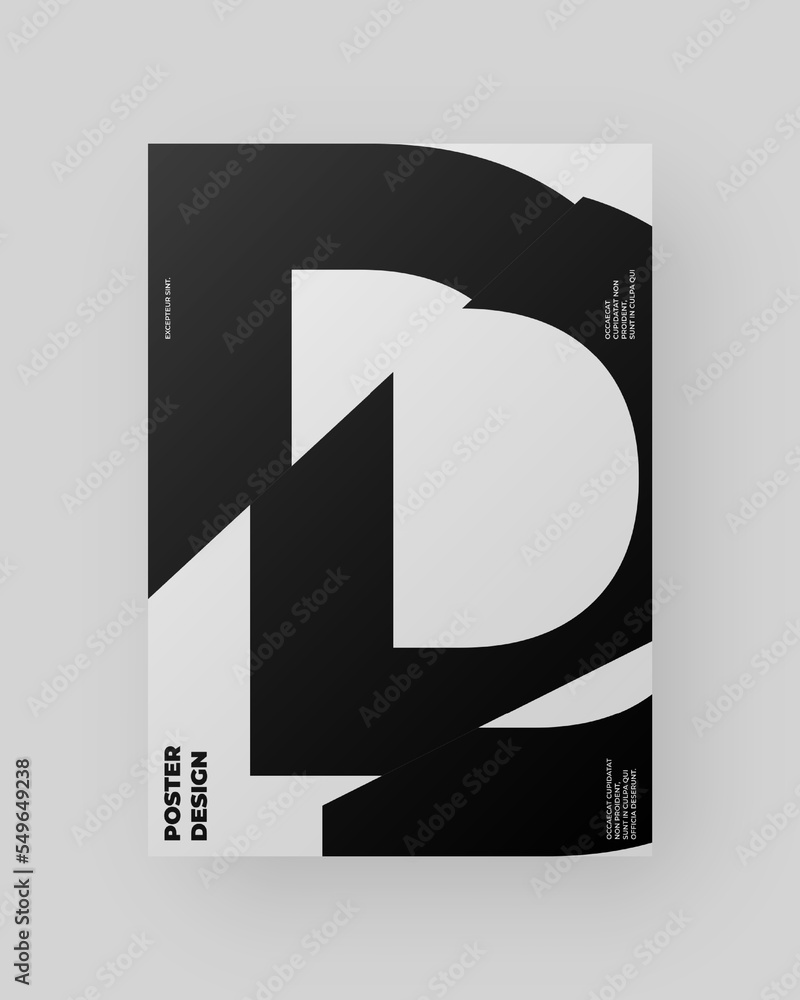 Abstract Poster Design. Vertical A4 format. Modernism brochure ...