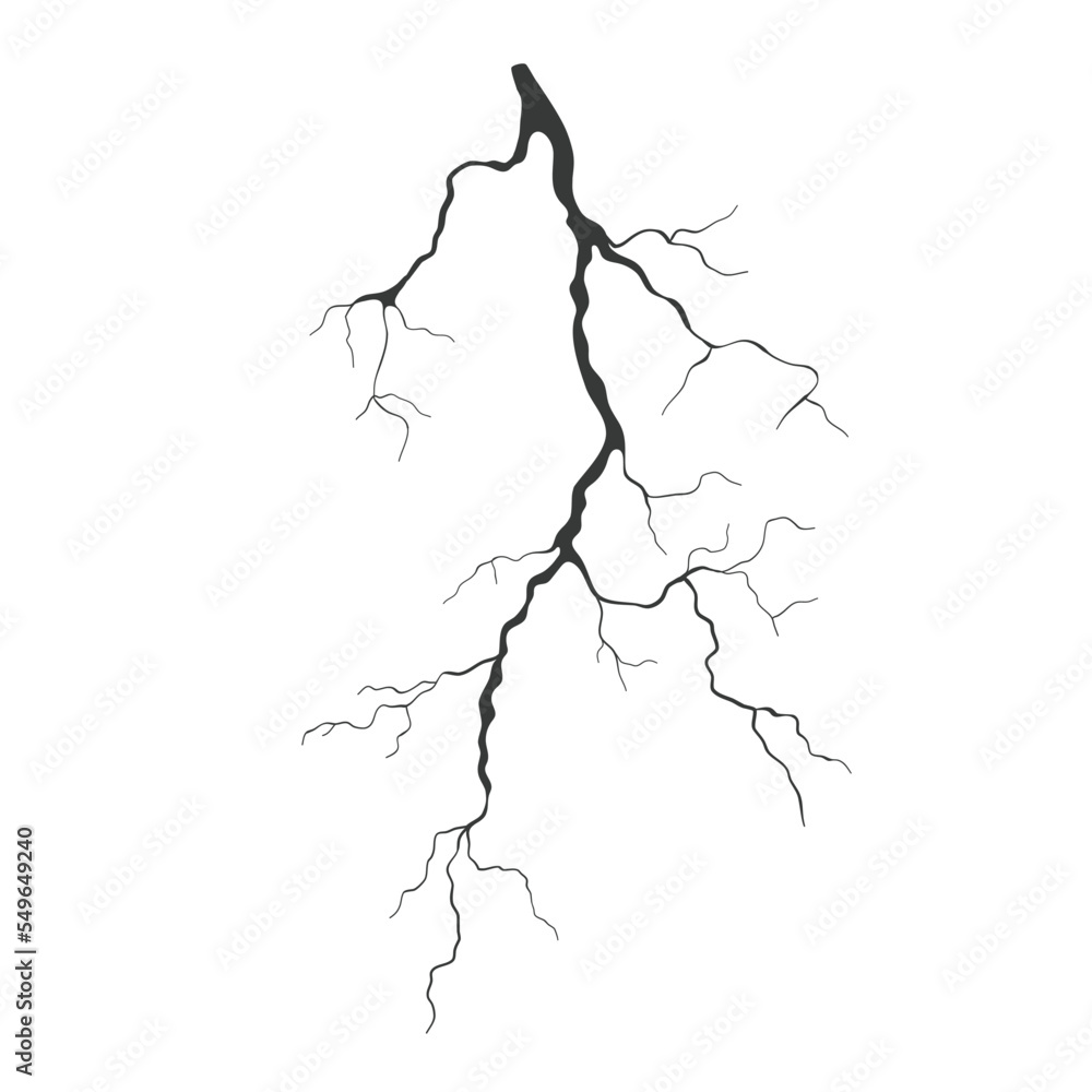 Lightning outline icon, electric flash of power energy and thunderbolts ...