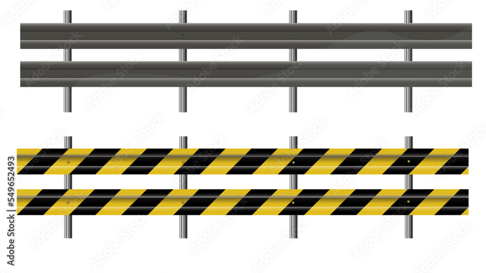 Yellow linebarrier and Gray Road barriers, Under construction along the ...
