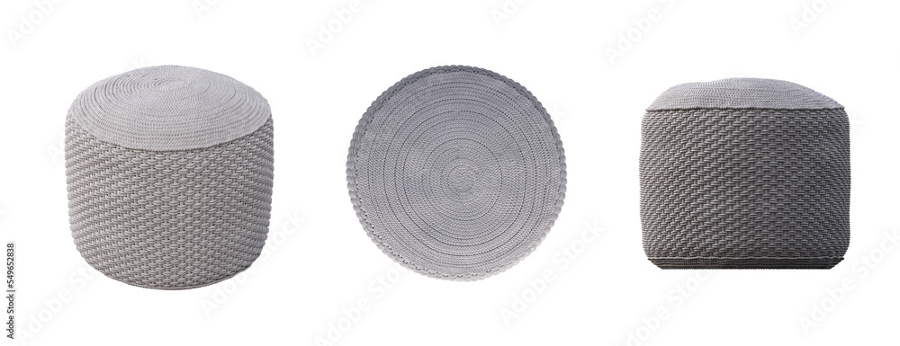Poster soft pouf isolate on a transparent background, interior ...