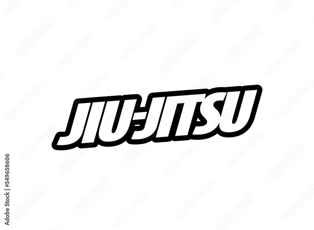 jiu-jitsu vector logo. Brazilian jiu-jitsu sticker Jiu-jitsu wordmark ...
