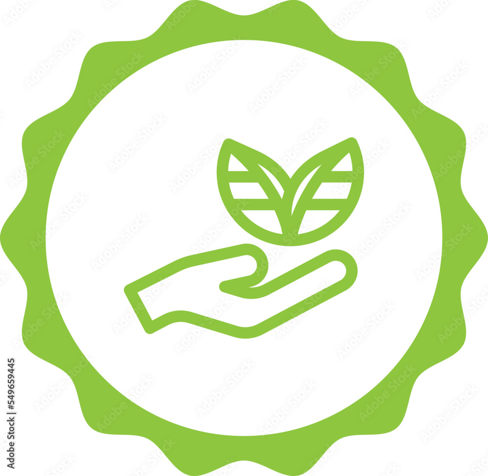 biodegradable natural nature green stamp. Symbol, outline icon, tag ...