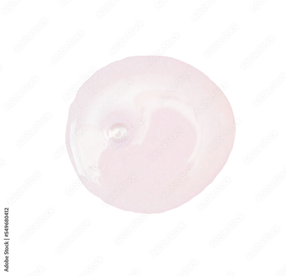 Serum gel drops. Clear pink liquid skincare product texture with ...