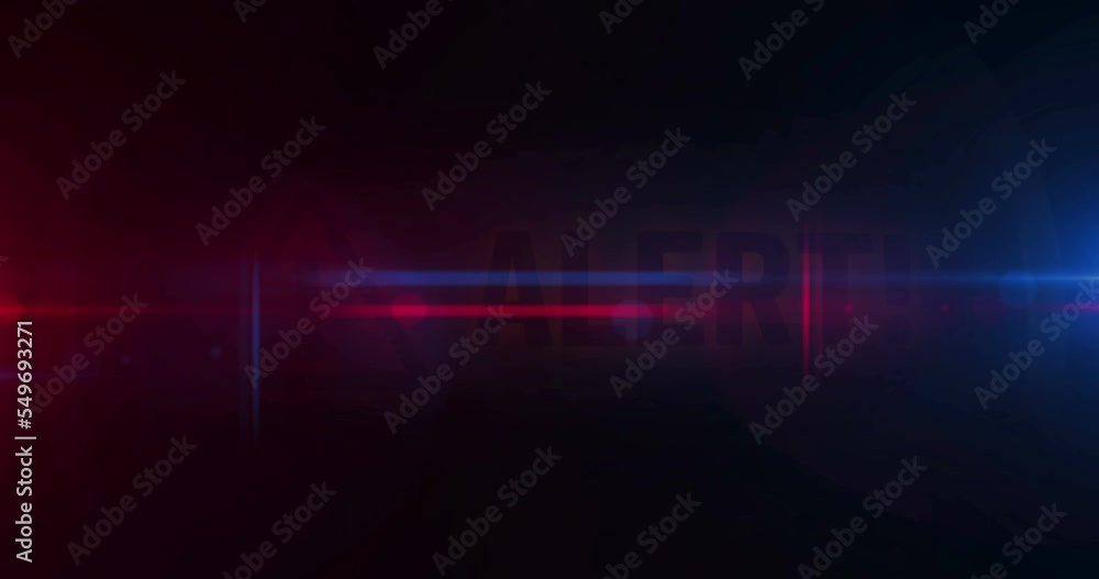 Video Stock Alert symbol light flashing on display macro view. Alarm ...