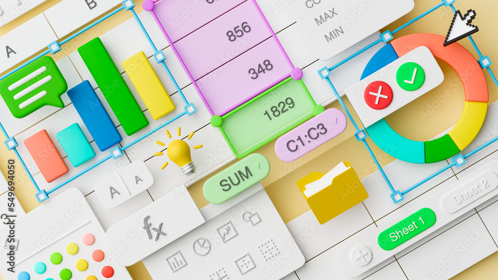 Spreadsheets graphs charts table data business financial report ...