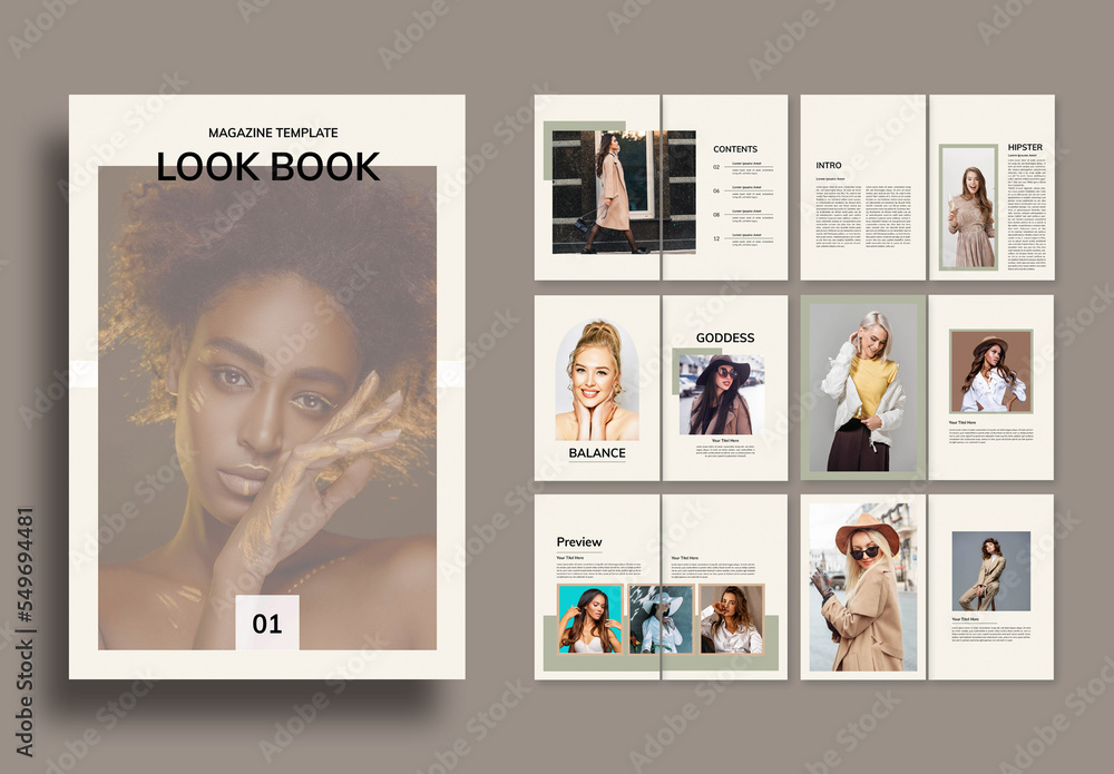 Look Book Layout Stock Template | Adobe Stock
