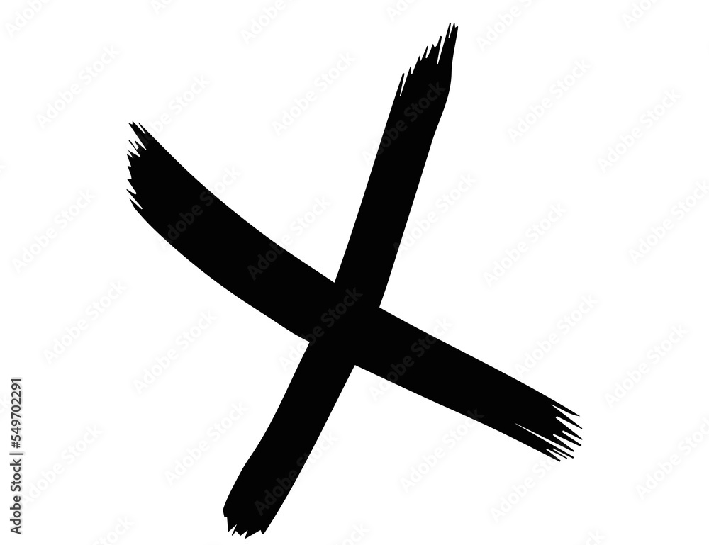 Red check marks made of brush strokes isolated on transparent ...