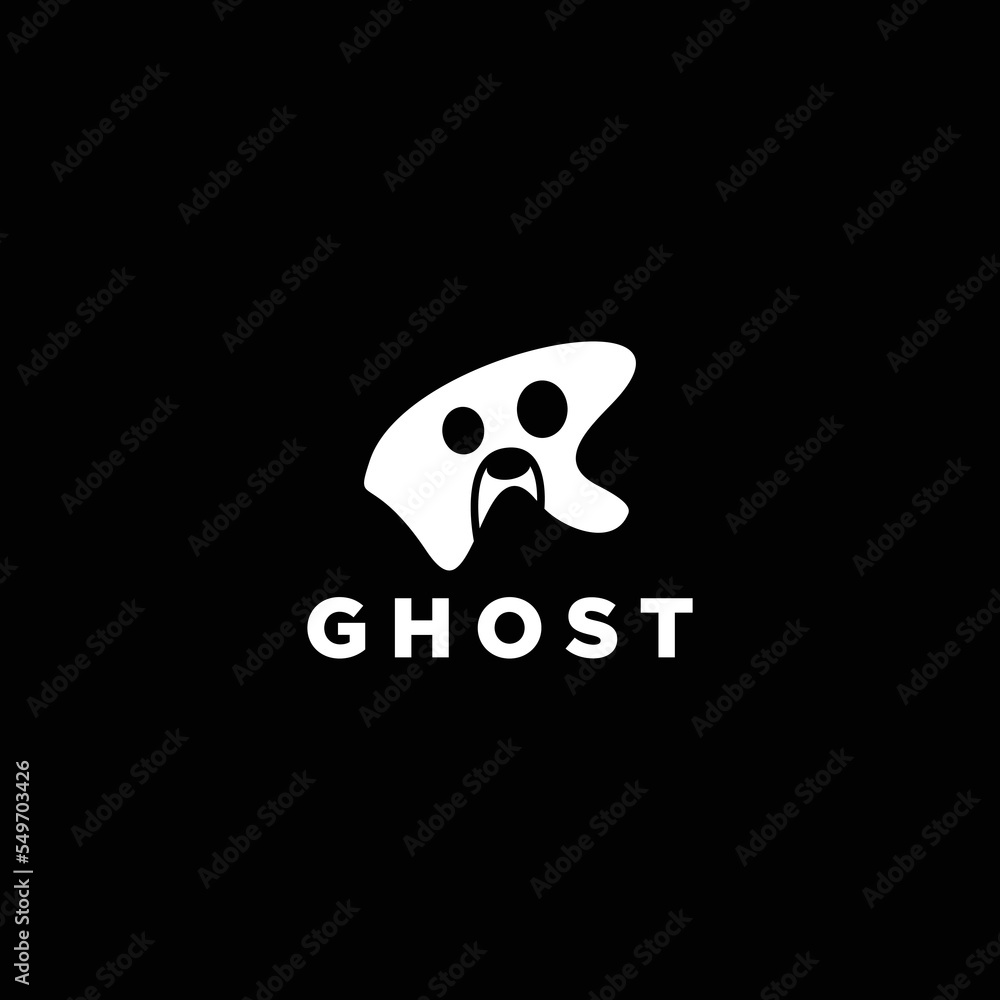 Ghost logo icon design template flat vector Stock Vector | Adobe Stock