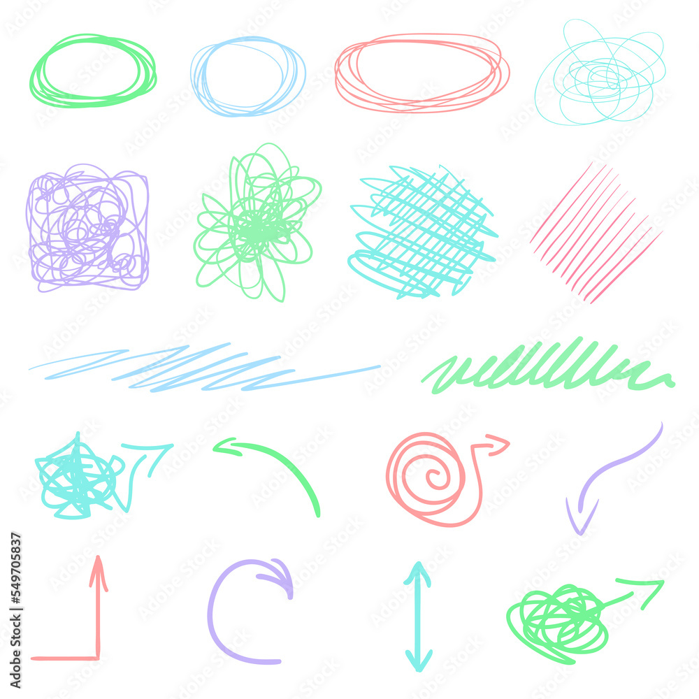 Colorful infographic elements isolated on white. Set of different ...