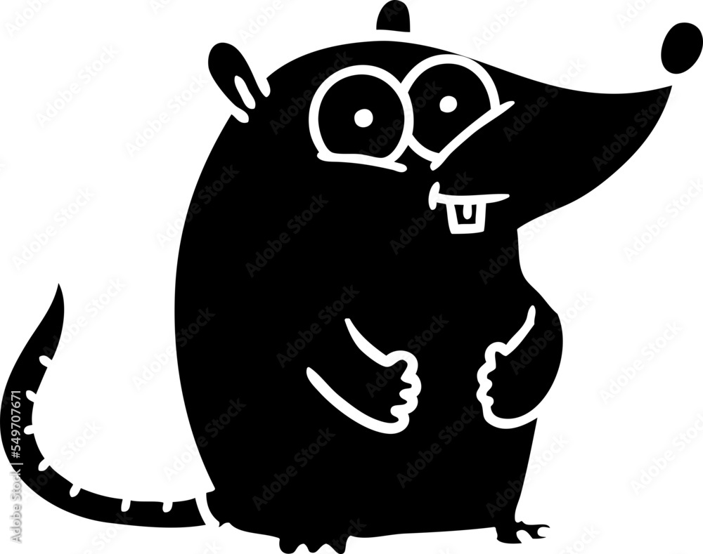 cartoon happy white lab mouse Stock Vector | Adobe Stock