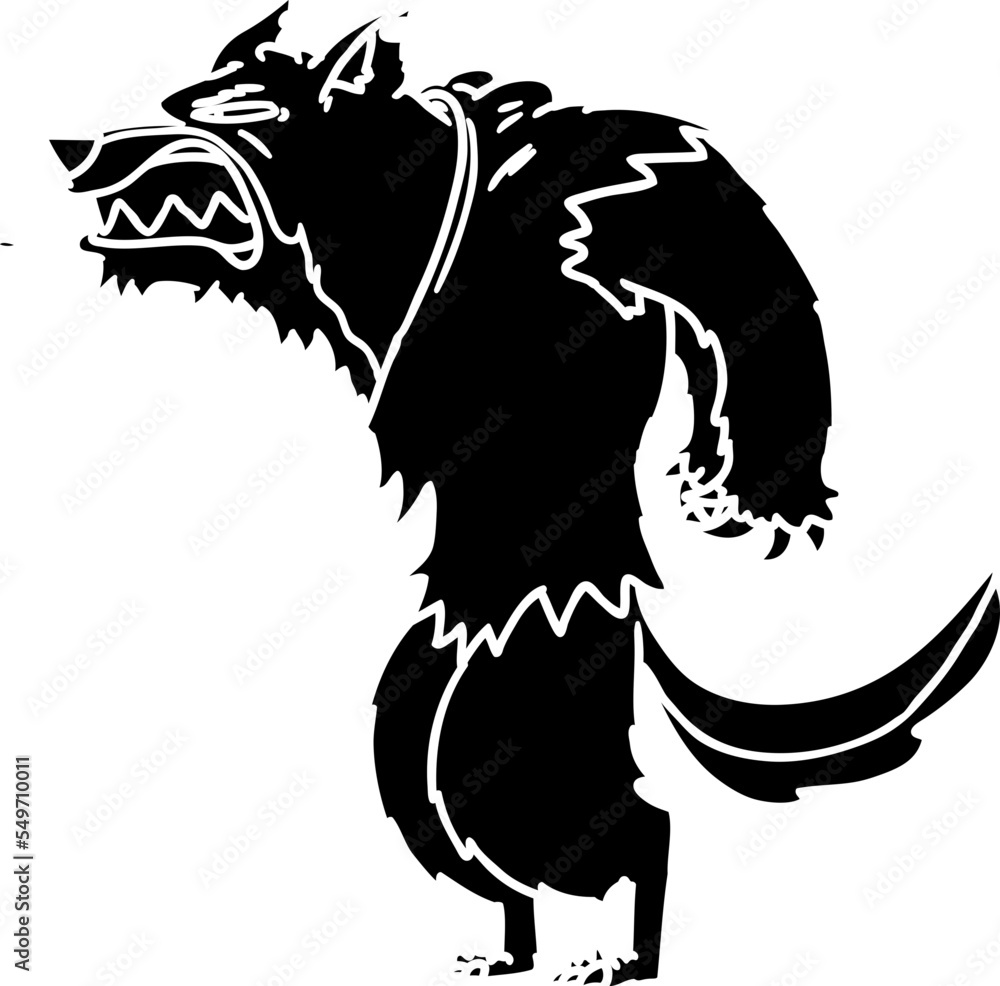 angry werewolf cartoon Stock Vector | Adobe Stock