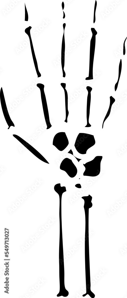 cartoon skeleton hand Stock Vector | Adobe Stock