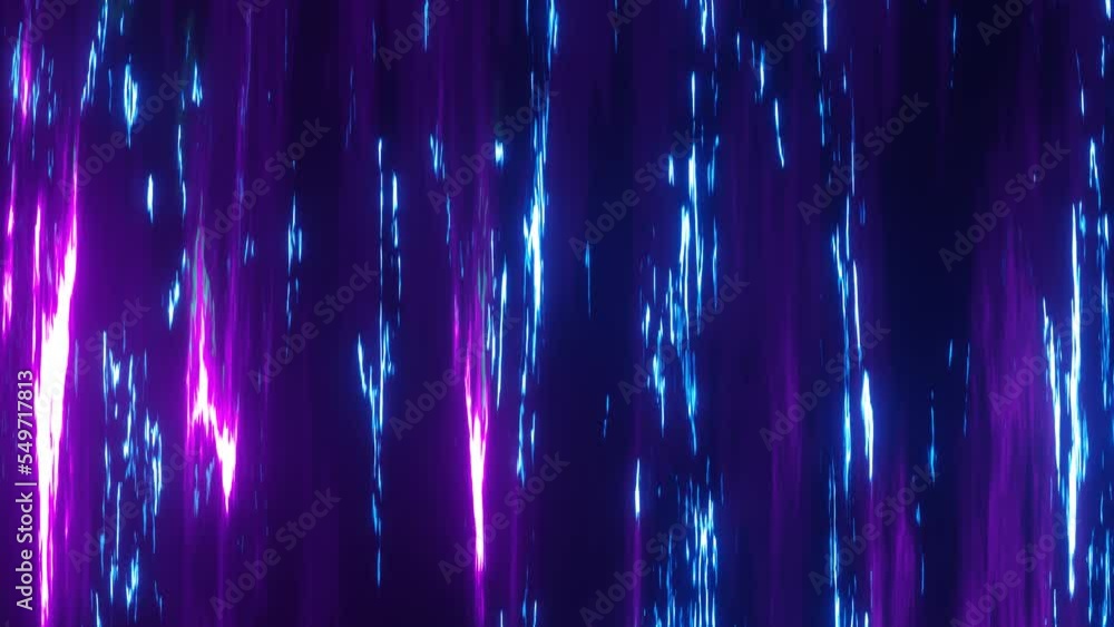 Moving random neon distortion lines art wall animation on black ...