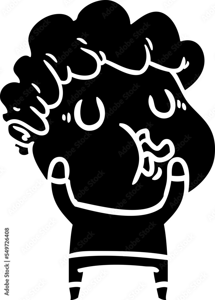 cartoon man pulling face Stock Vector | Adobe Stock
