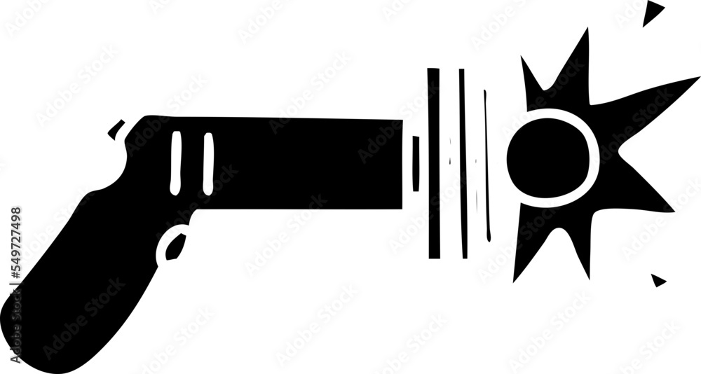 outline quirky cartoon laser gun Stock Vector | Adobe Stock
