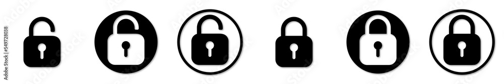 Set Of Lock Icons Lock Icon Safety Symbols Vector Illustration
