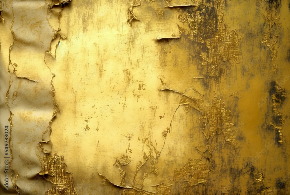 background with texture, damaged gold background, distressed gold ...