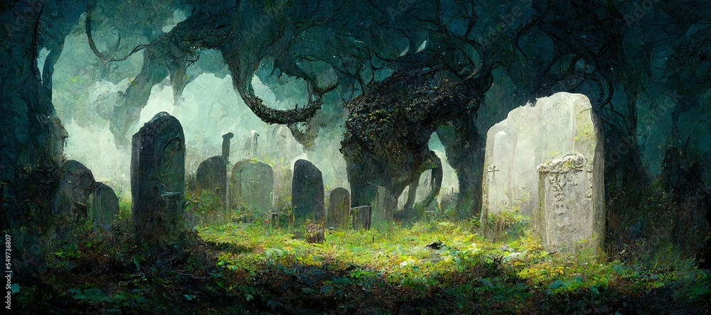 Ancient Beast Tomb Grave Ruins Fantasy Landscape - Digital Art, Concept ...