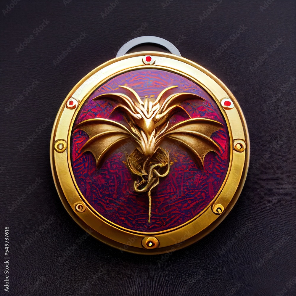 Dragon Crest Shield Medal - Fantasy Concept - Digital Art, Concept Art ...
