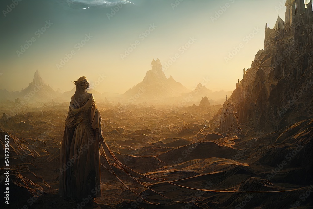 Forbidden Lands Fantasy Destroyed World Turned into Desert Landscape ...