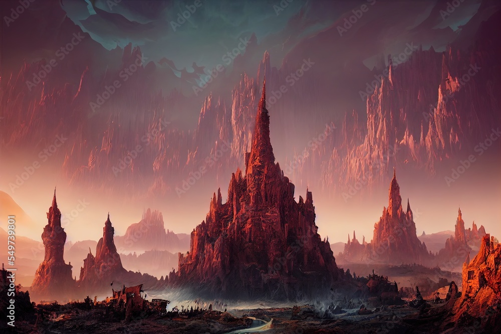 Forbidden Lands Fantasy Destroyed World Turned into Desert Landscape ...